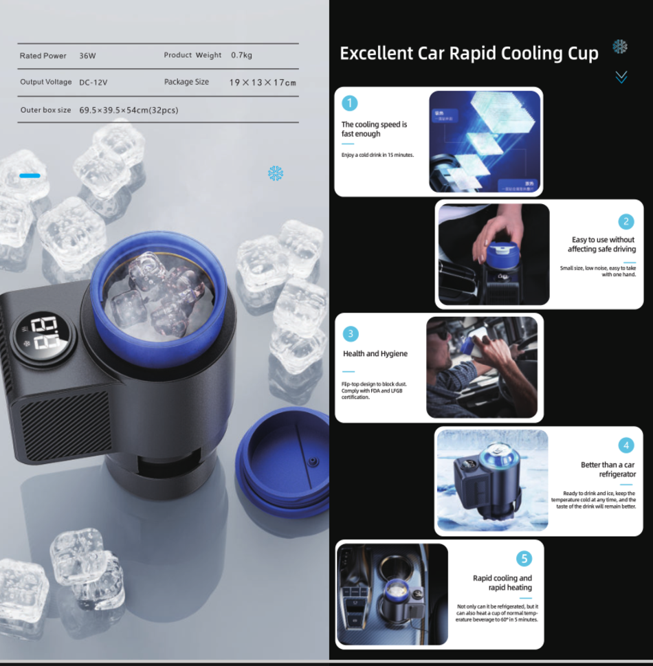 Smart Car Cup Mug Holder Auto Car Cooling And Heating Cup Holder For ...