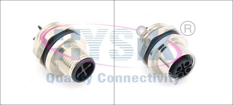 Connector M12 2+pe 3+pe Pin S Coded Male Female Solder Plug Socket ...