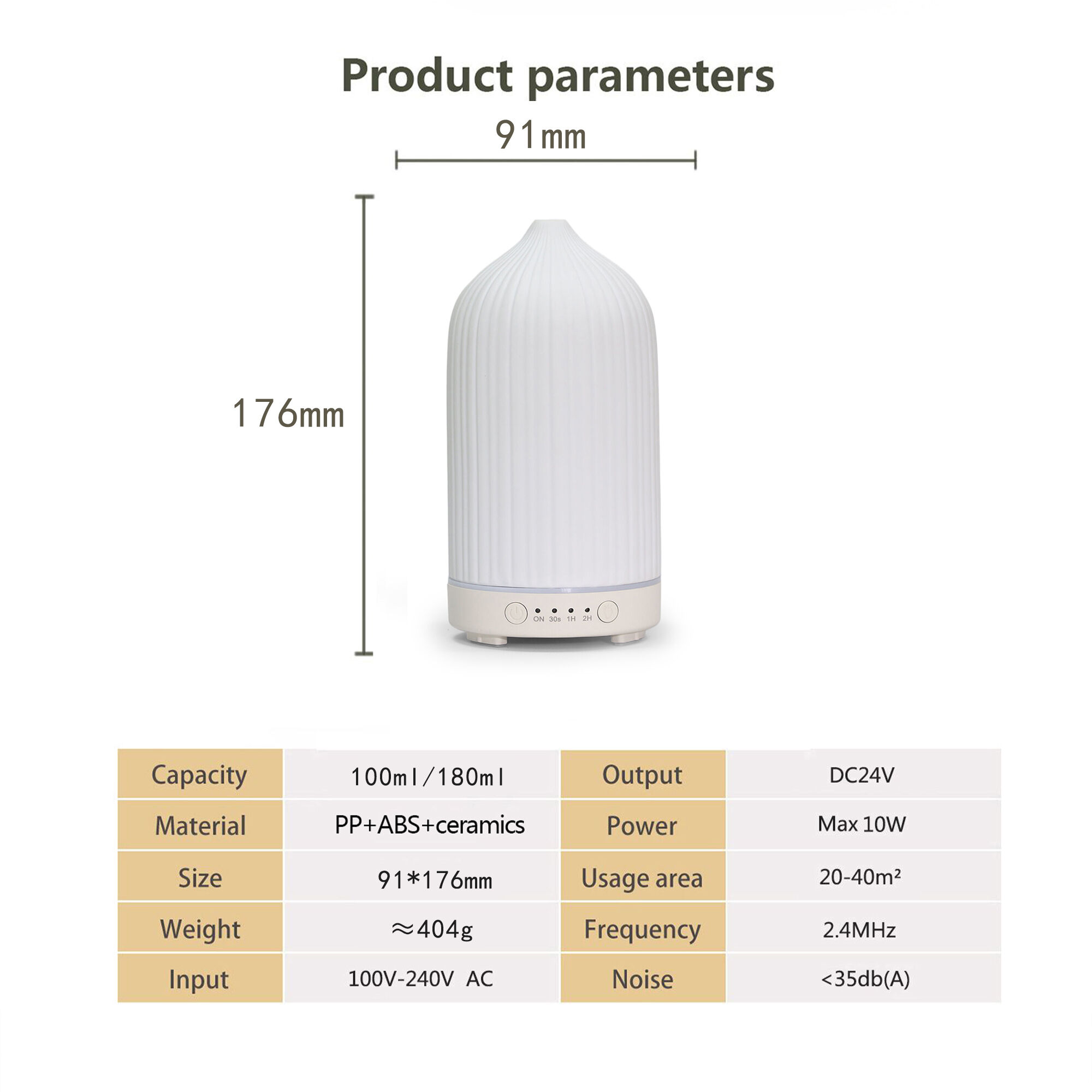 Oem Odm Ultrasonic Ceramic Diffuser Aromatherapy Electric Essential Oil Aroma Diffuser With ...