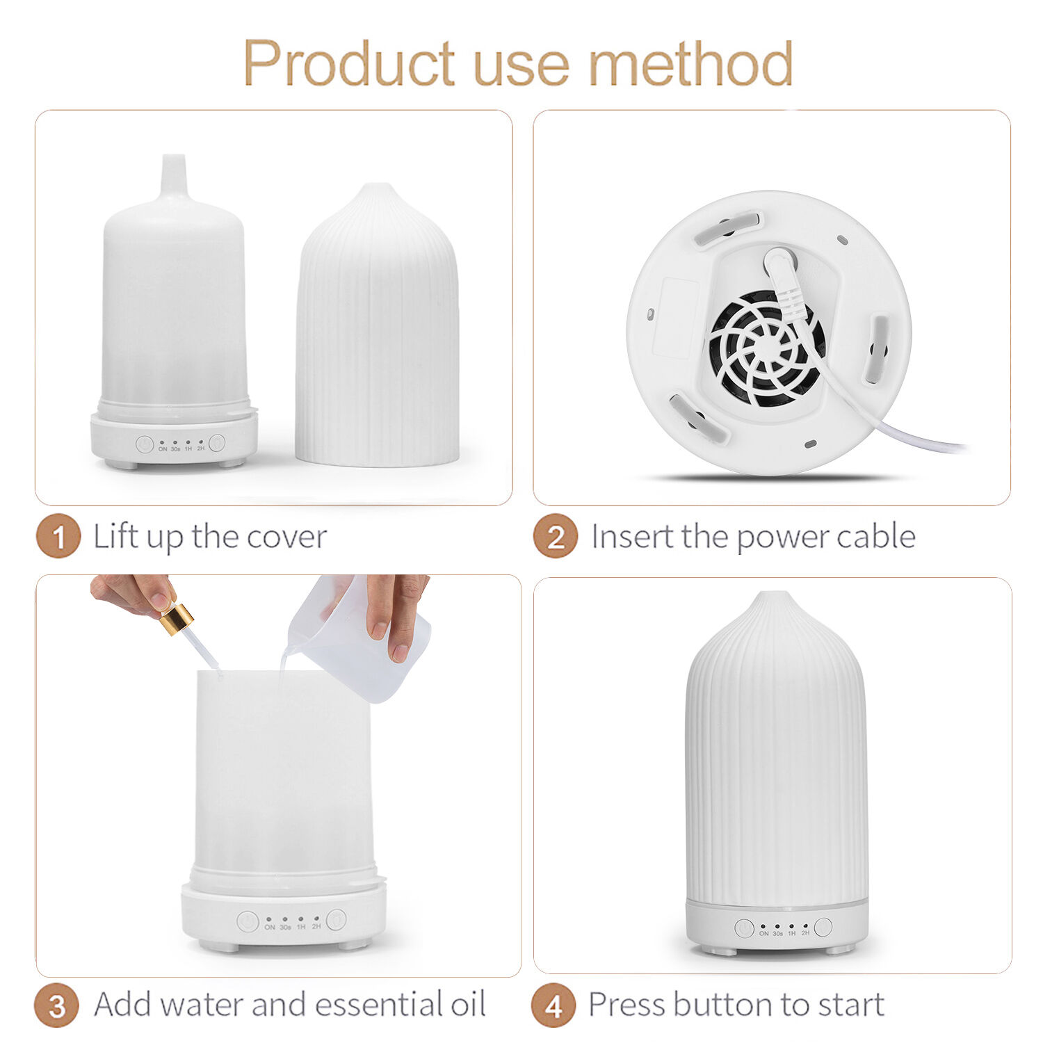 Oem Odm Ultrasonic Ceramic Diffuser Aromatherapy Electric Essential Oil ...