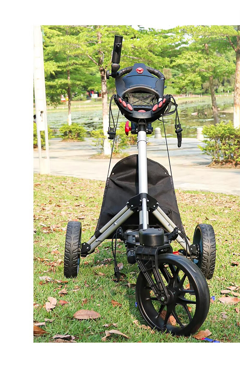 Hot Selling Portable Foot Brake Moving Golf Push Carts Adjustable 3 ...