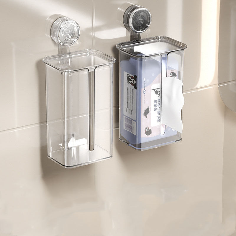 Wall Mounted Bathroom Tissue Box Kitchen Paper Storage Box Organizer ...