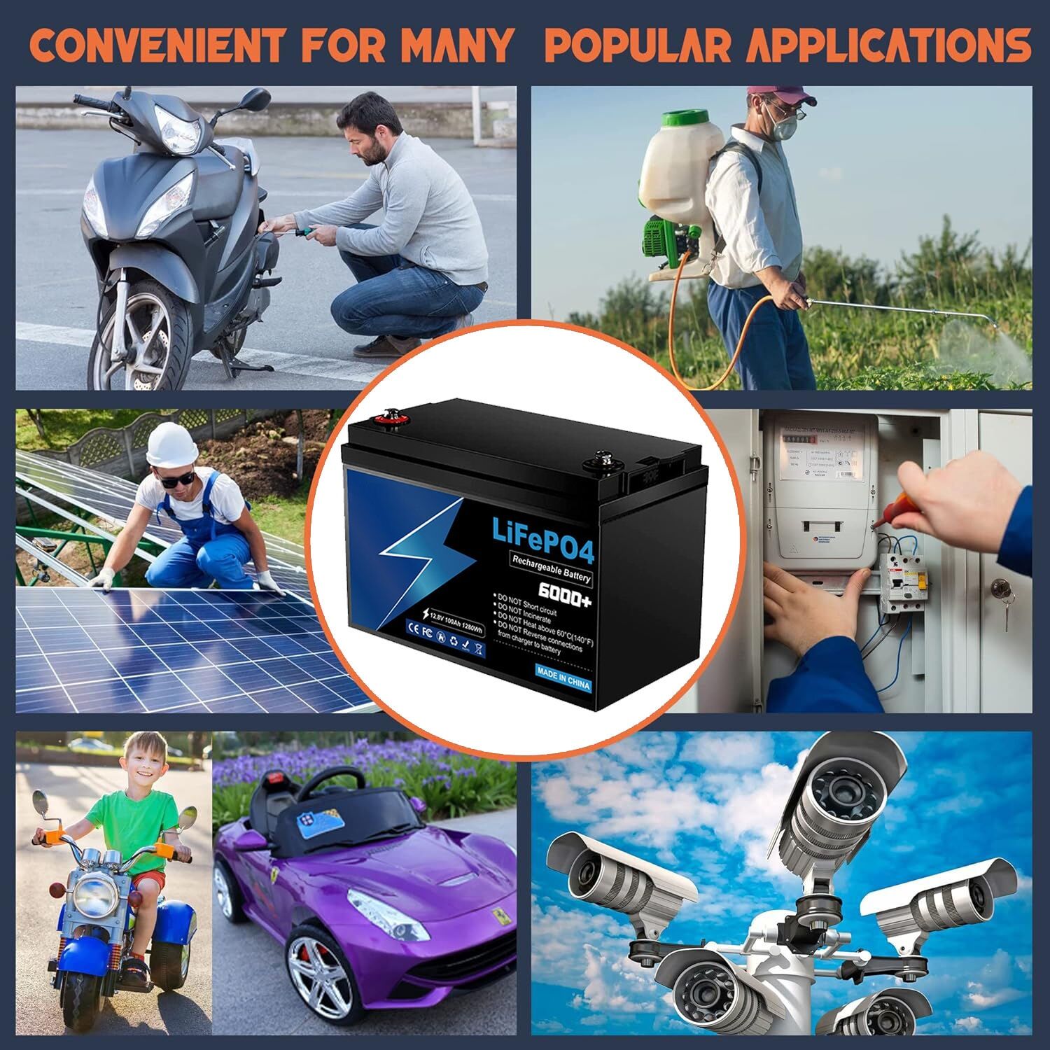 Large Capacity Rechargeable 12v Battery Pack Lithium 400ah Solar ...