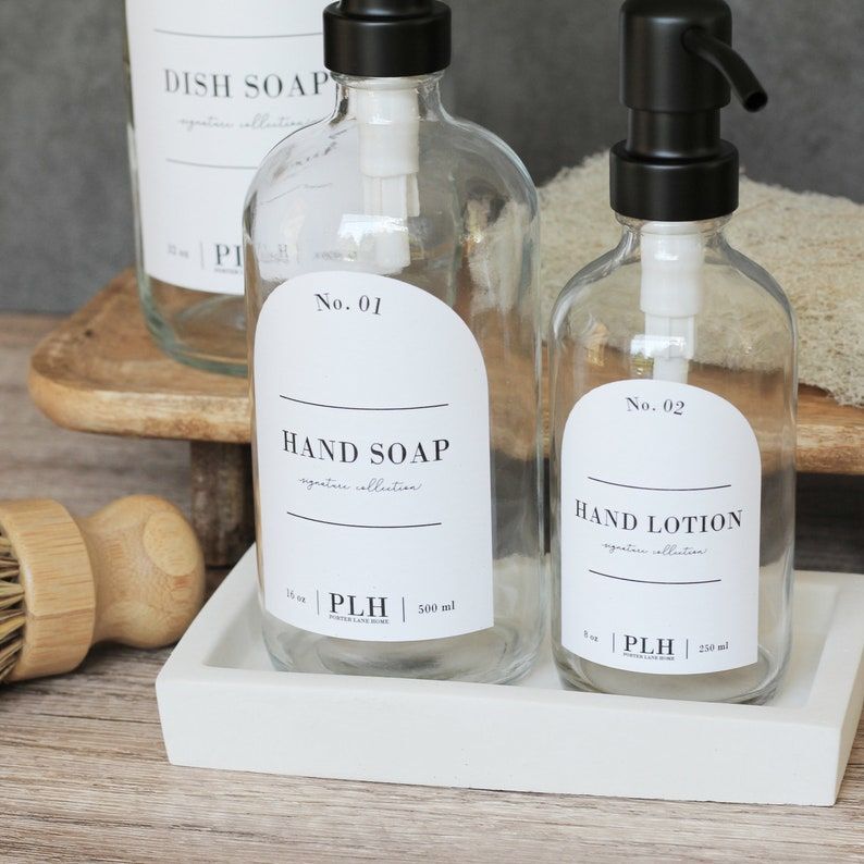 Concrete Soap Bottle Tray Modern Soap Dish White Gray Rectangular Soap ...