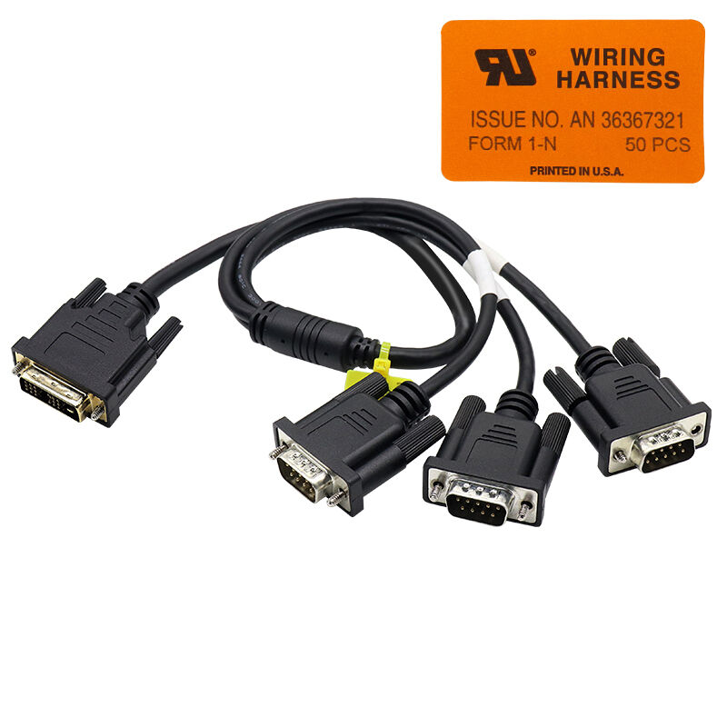 Customized D-sub 9pin Female To 3pcs D-sub 9pin Female Connectors With ...