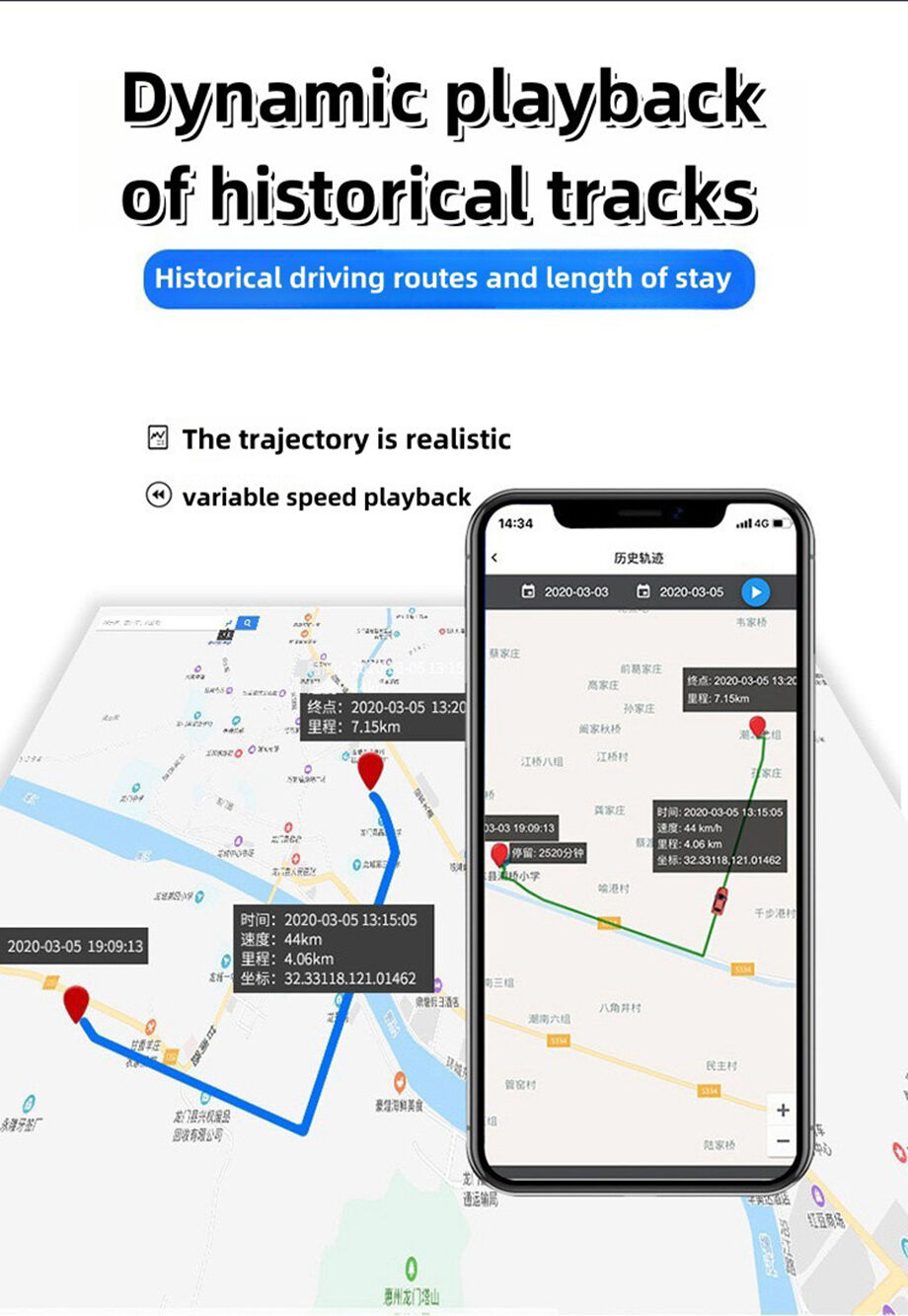 4g/2g Lte Vehicle Gps Tracker Mini Gps Tracker Bike Anti Theft Geofence History Tracking Device ...