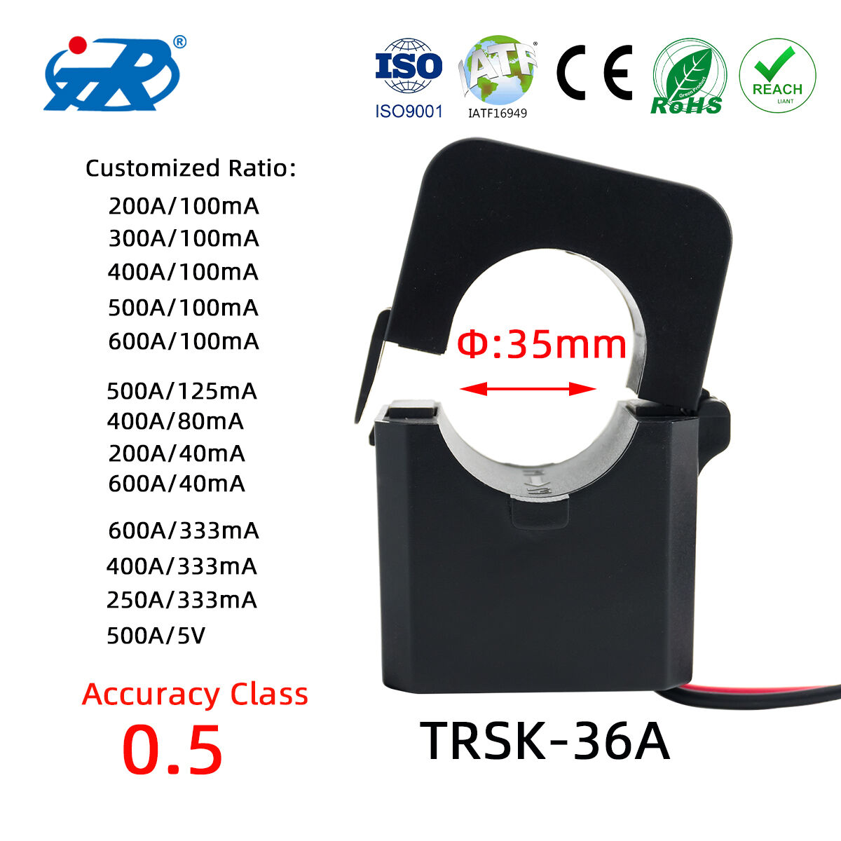 Input 5/200a-1500a Ac Low Voltage Current Transformer Split Core ...