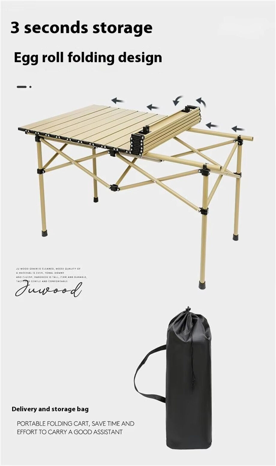 Full Size Customizable Folding Travel Table Portable Light Luxury ...