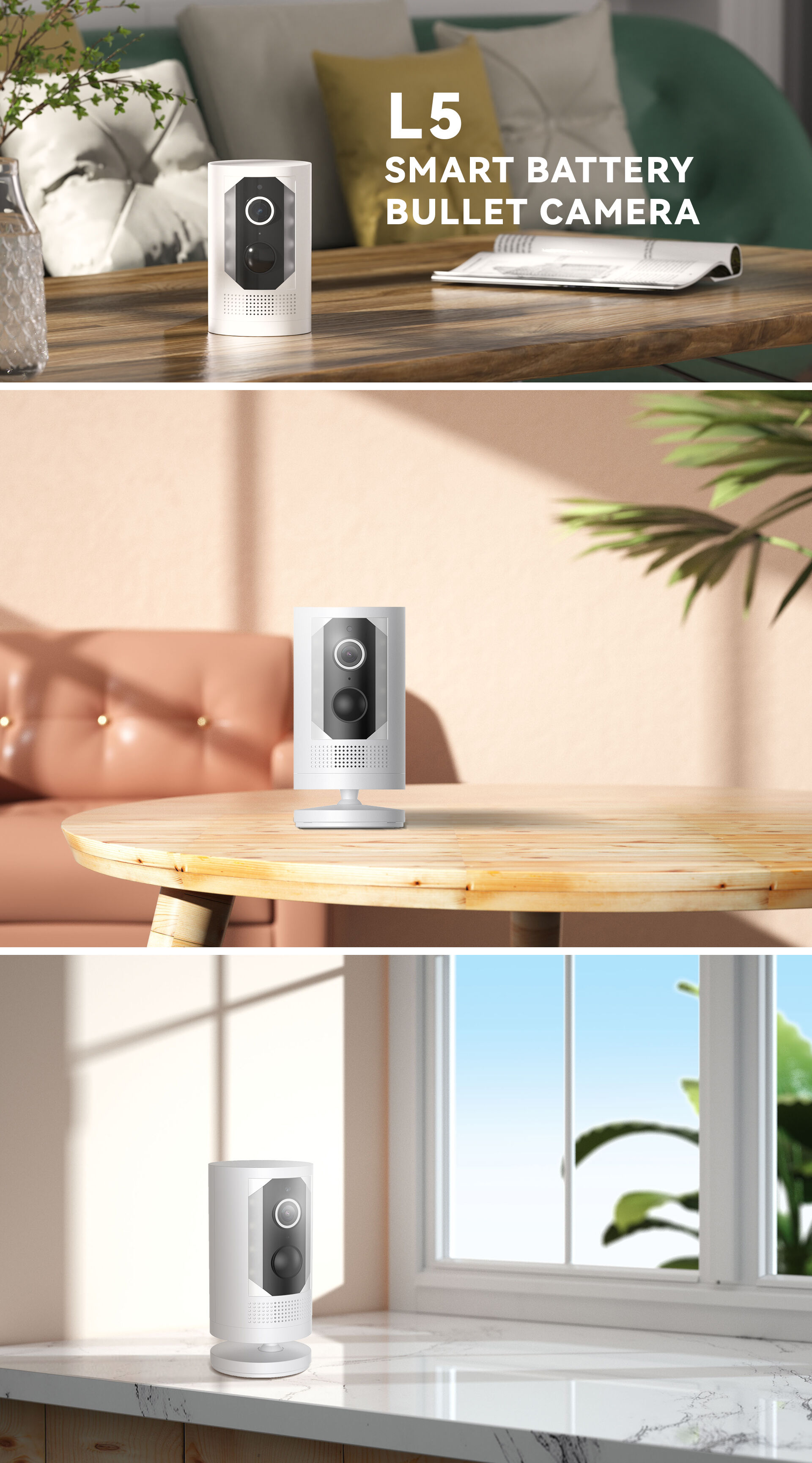 Wireless Ip Camera With 4mm Lens And Motion Detection White - China ...