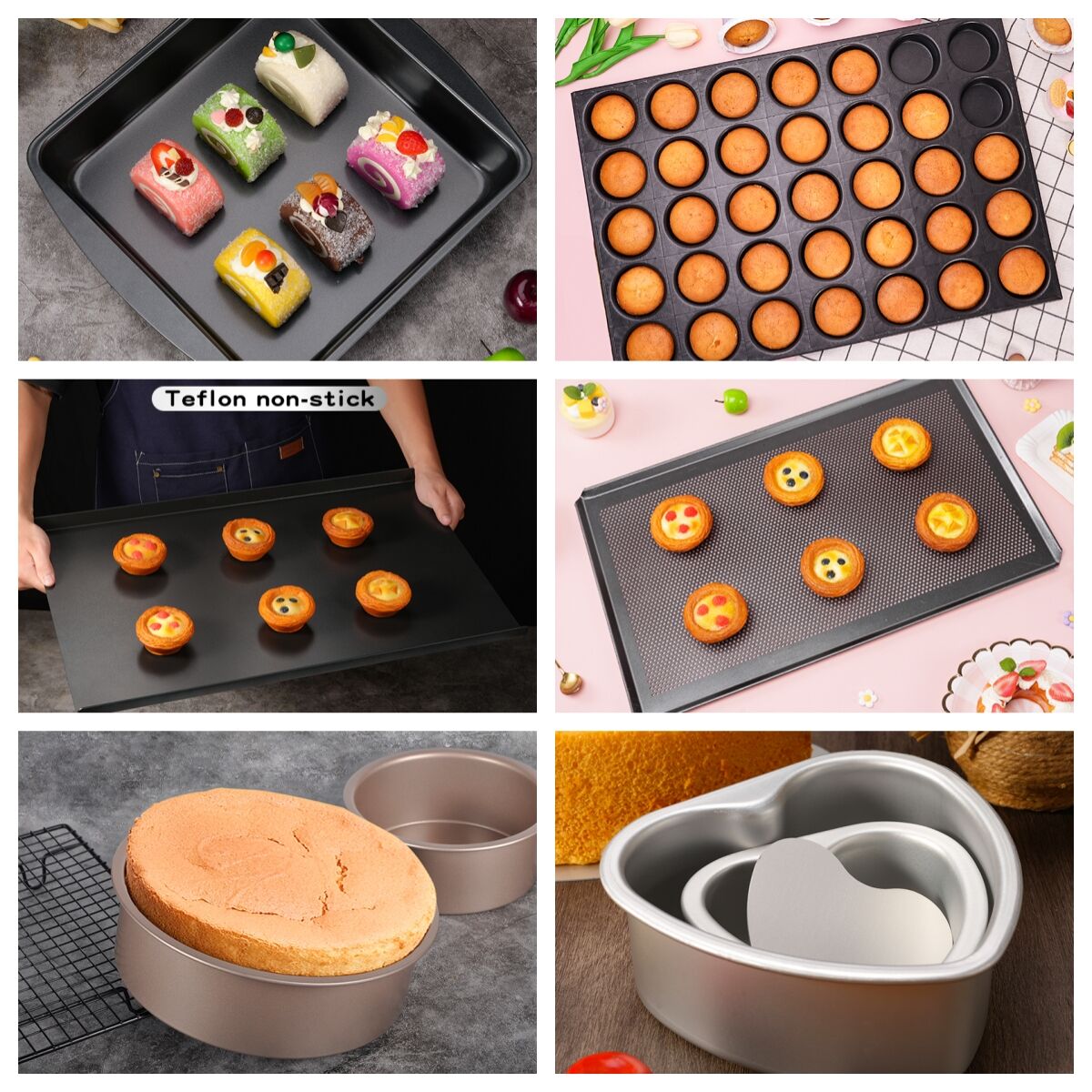 Rectangular 600*400mm Commercial Oven Baking Cake Bread Non-stick ...