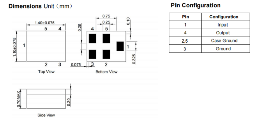 Smd Csp 1411 Saw Filter 1582.4 Mhz Bandwidth 31.24mhz, 2mhz For Gps, 4 ...