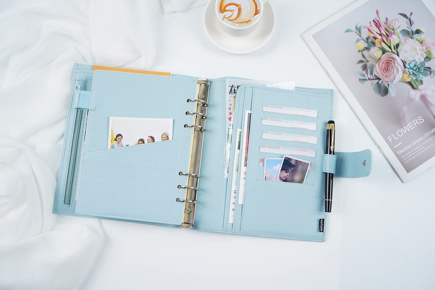 New Arrival Notebook Binder Blue 3 Ring Notebook A5 B5 Leather Ring ...