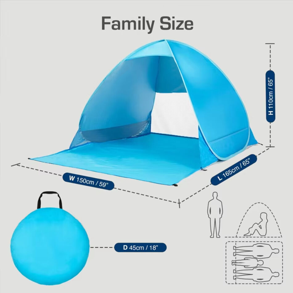 Easy Carry Waterproof Children's Camping Tents Baby Beach Tent Pop Up ...