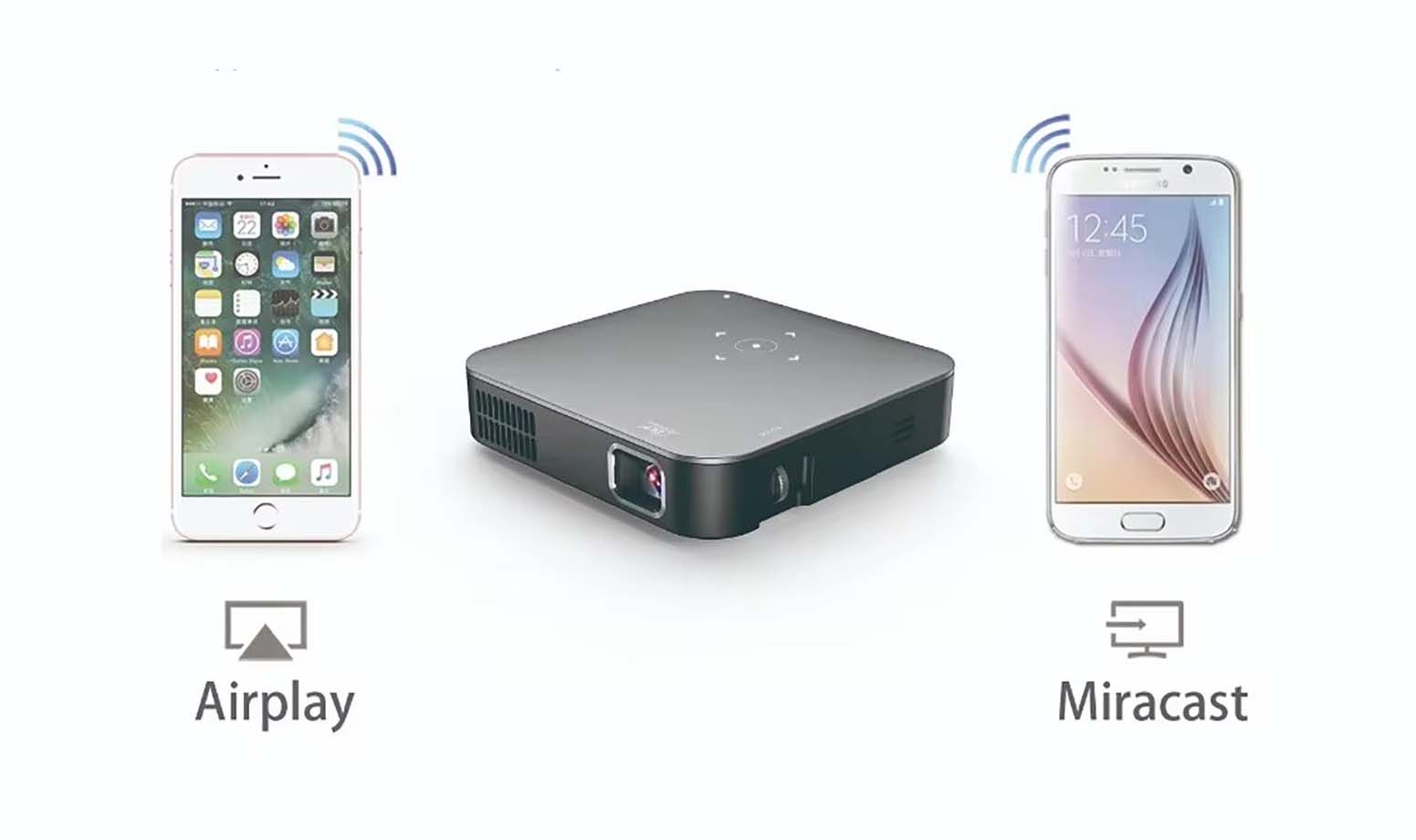 Smart Android Mini Pocket Projector Led Dlp Portable Wifi Beamer For ...