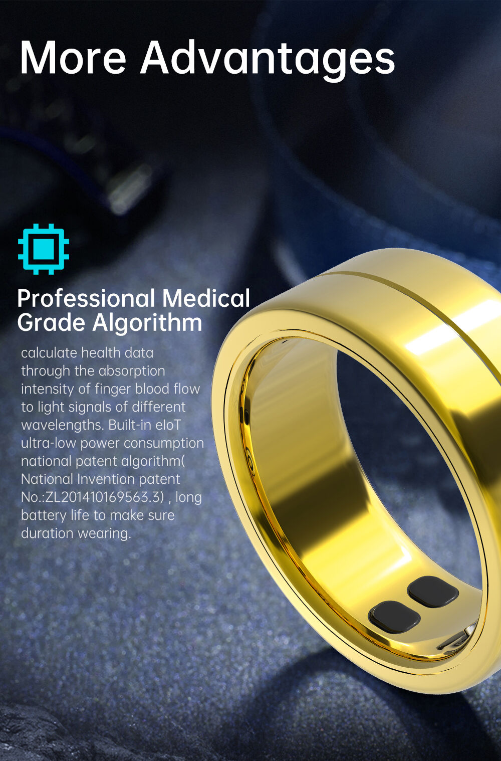 Tm12 Smart Ring Health Fitness Tracker For Man Woman Pedometer Sport ...