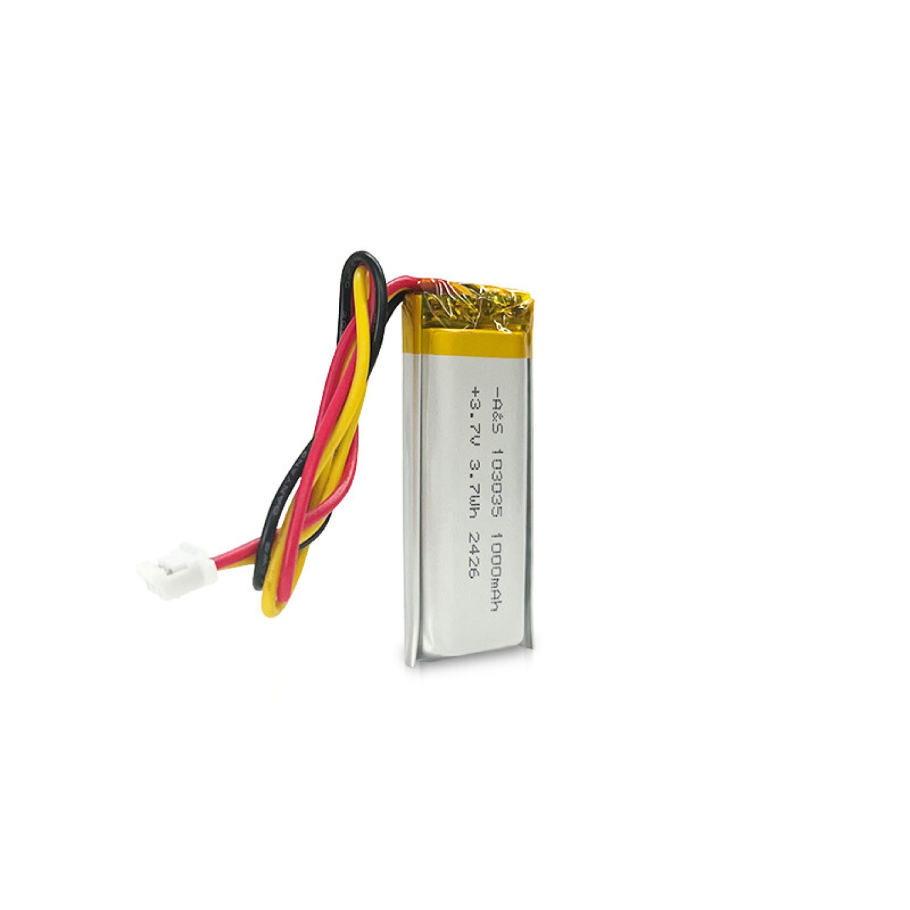 High-capacity 103035 Rechargeable Lipo Battery Pack 1000mah 3.7v With ...