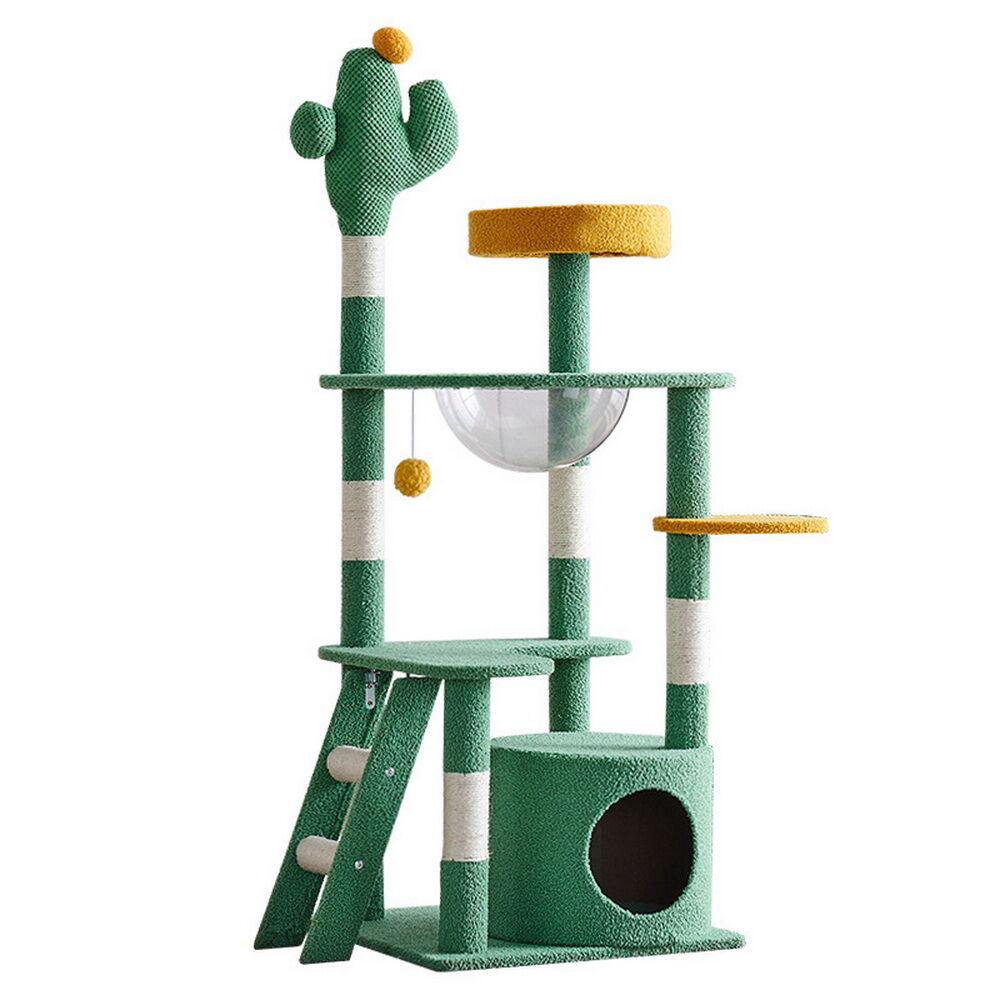 Large Space Enclosed Cat Condo Tree Cute Multi-storey Cat Climbing ...