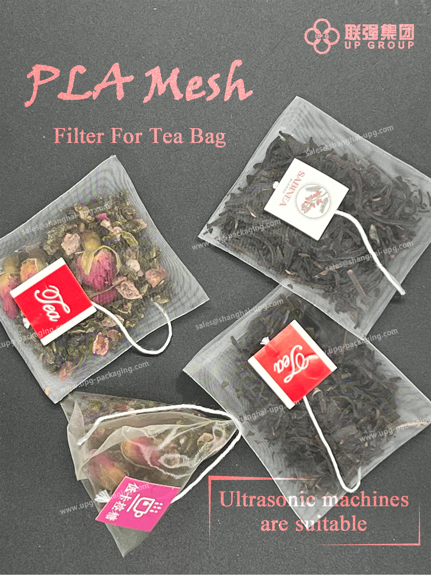 Pla Soilon Filter For Pyramid Tea Bag With Tea Powder, Flower Tea ...