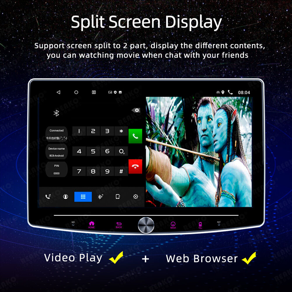 10 Inch Rotating Car Navigation Dash Cam Android Multimedia Player ...