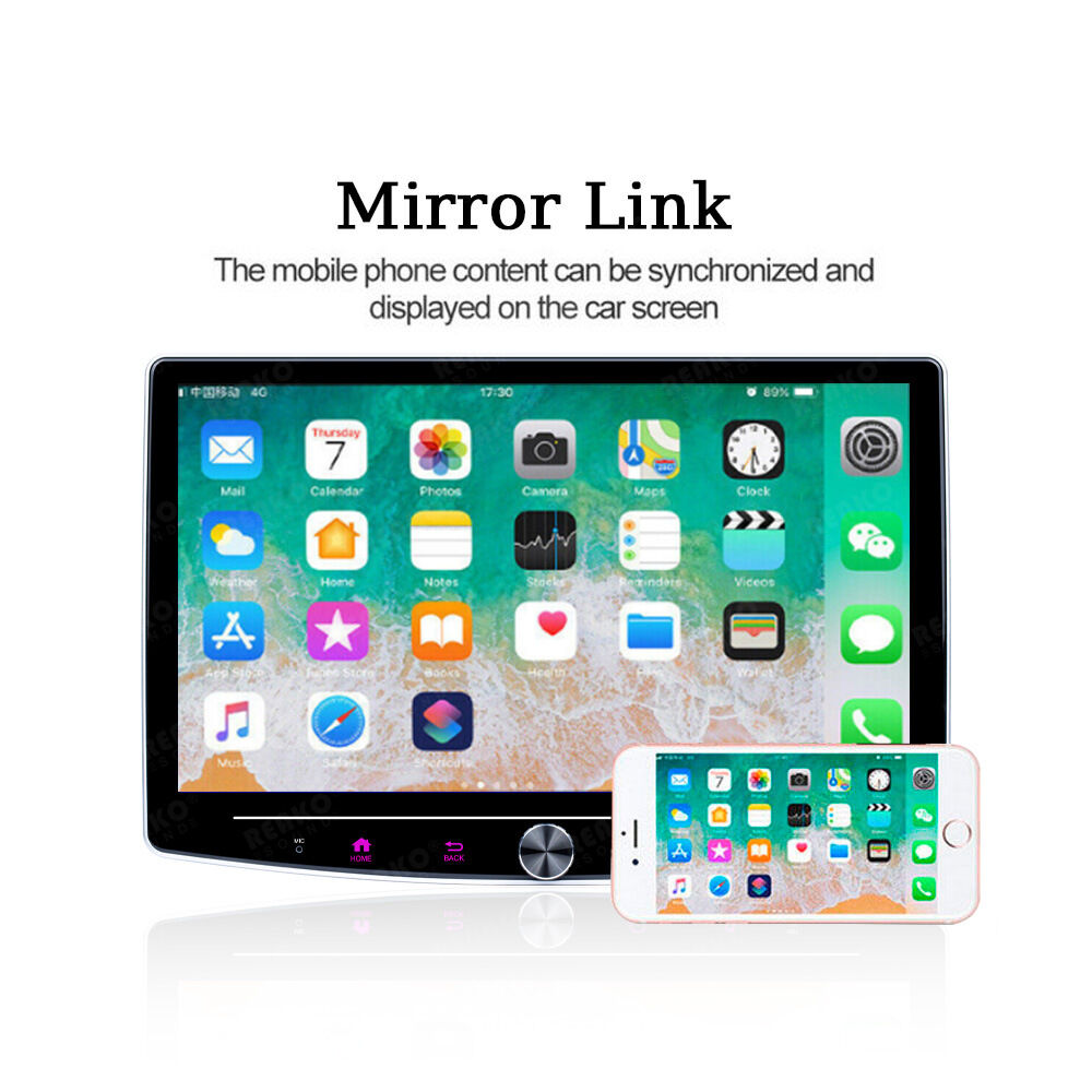 10 Inch Rotating Car Navigation Dash Cam Android Multimedia Player Carplay Mobile Phone ...