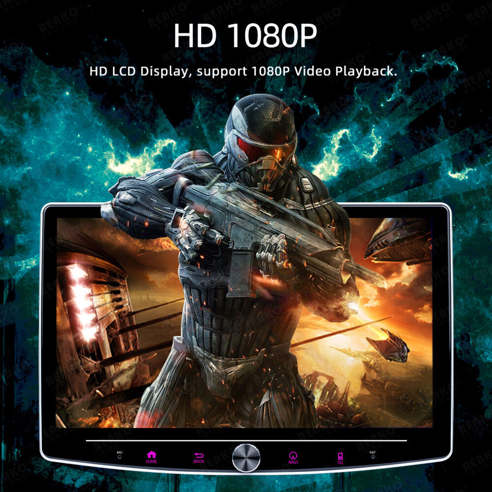 10 Inch Rotating Car Navigation Dash Cam Android Multimedia Player Carplay Mobile Phone ...