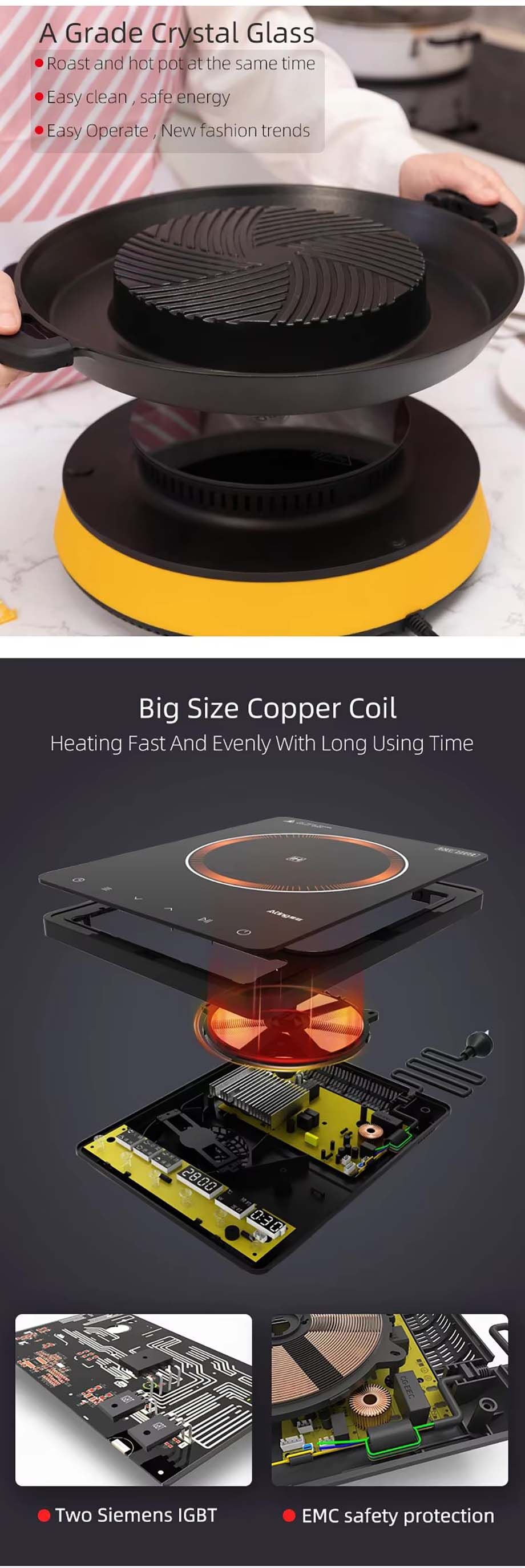 Countertop Electrical Induction Cooker, Tablets, Single Cooktop ...