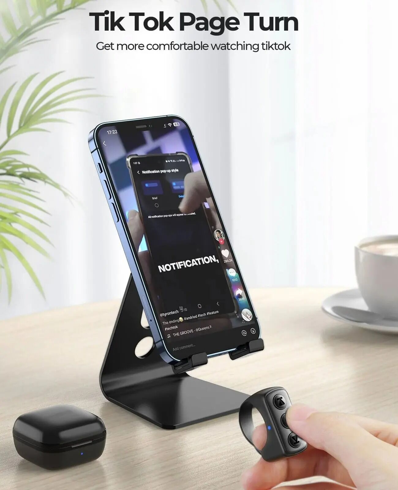 Smart Scroll Ring Remote Control For Tiktok - Hands-free Scrolling, Liking & Switching Videos ...