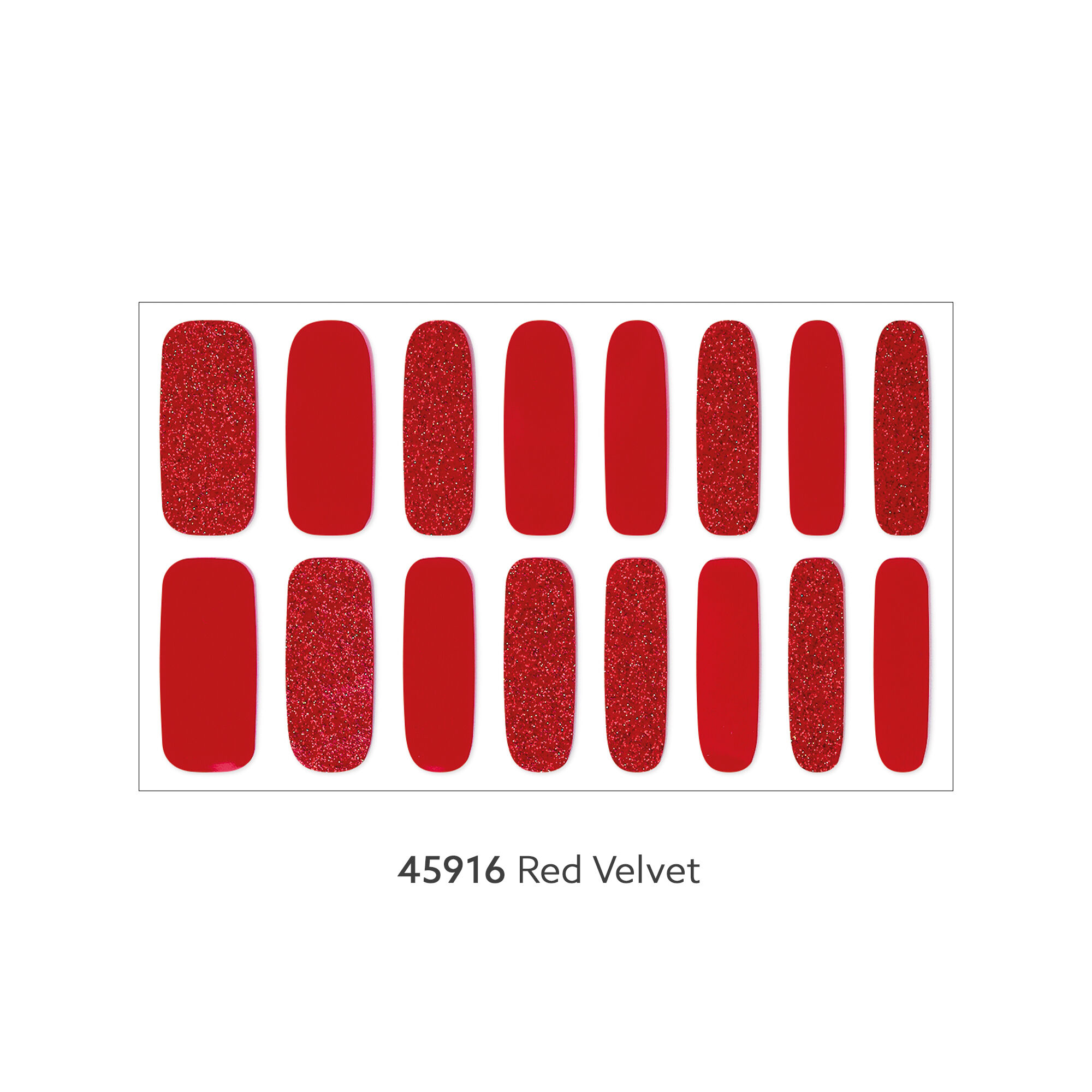 Shineb Gel Nail Strips For Kid Princess Gelica 45916 Red Velvet Best Selling Nail Wraps Easy ...