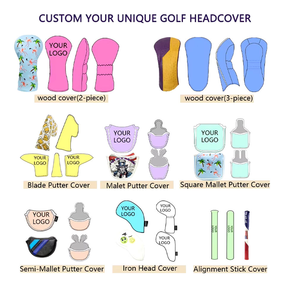 Buy China Wholesale Custom Embroidery Snake Logo Golf Blade Head Cover ...
