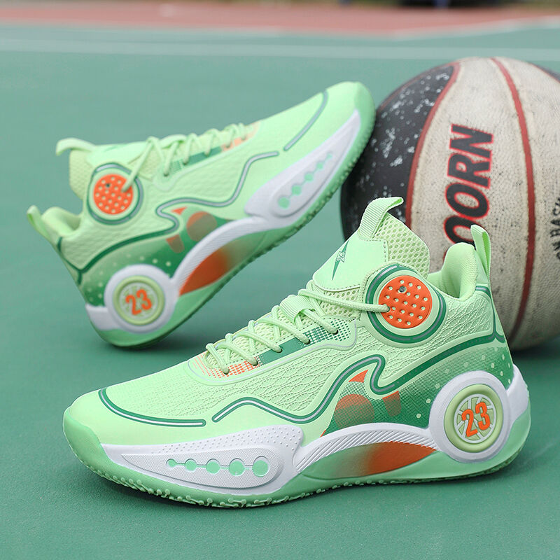 New Arrival Couple Leather Upper Basketball Shoes Non-slip Athletic ...