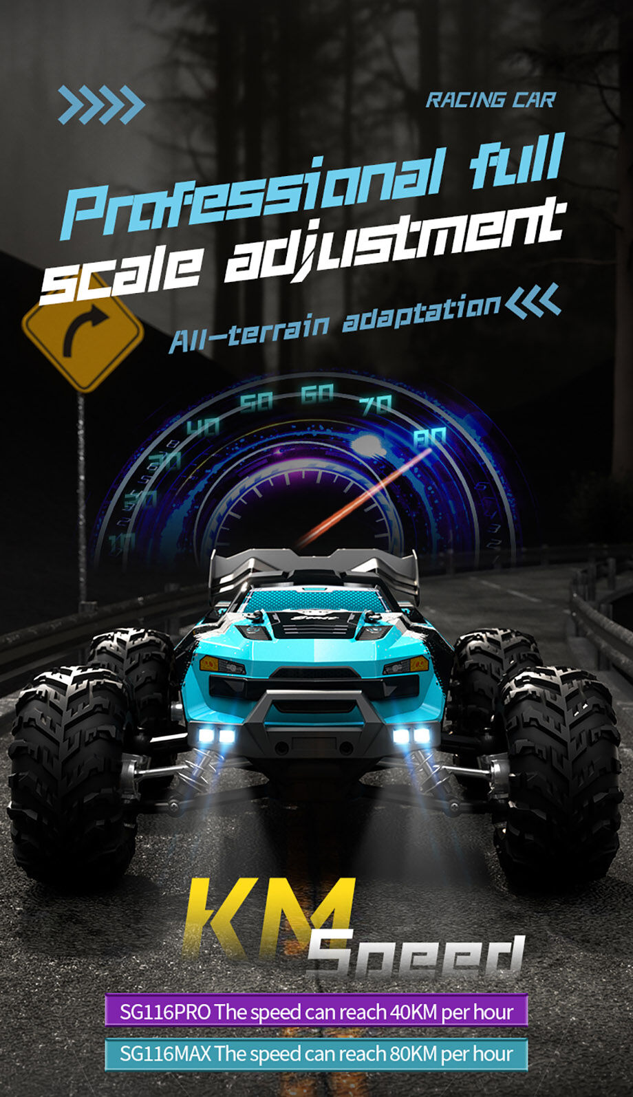 Drift Cars Rc 4x4 Sg116 Max 80km/h Vehicle Wheels Brushless Four Wheel ...