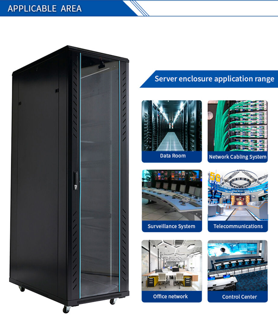 Factory Custom Hot Sell Glass Door 42u Server Rack Smart Network ...