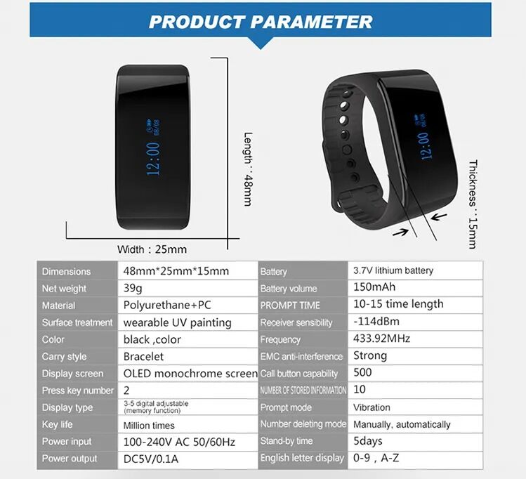 Waterproof Wireless Restaurant Buzzer - Durable, Efficient, And ...