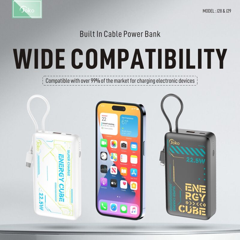Joko Hot Selling Fancy Shape Design 10000mah Power Bank With Build-in ...