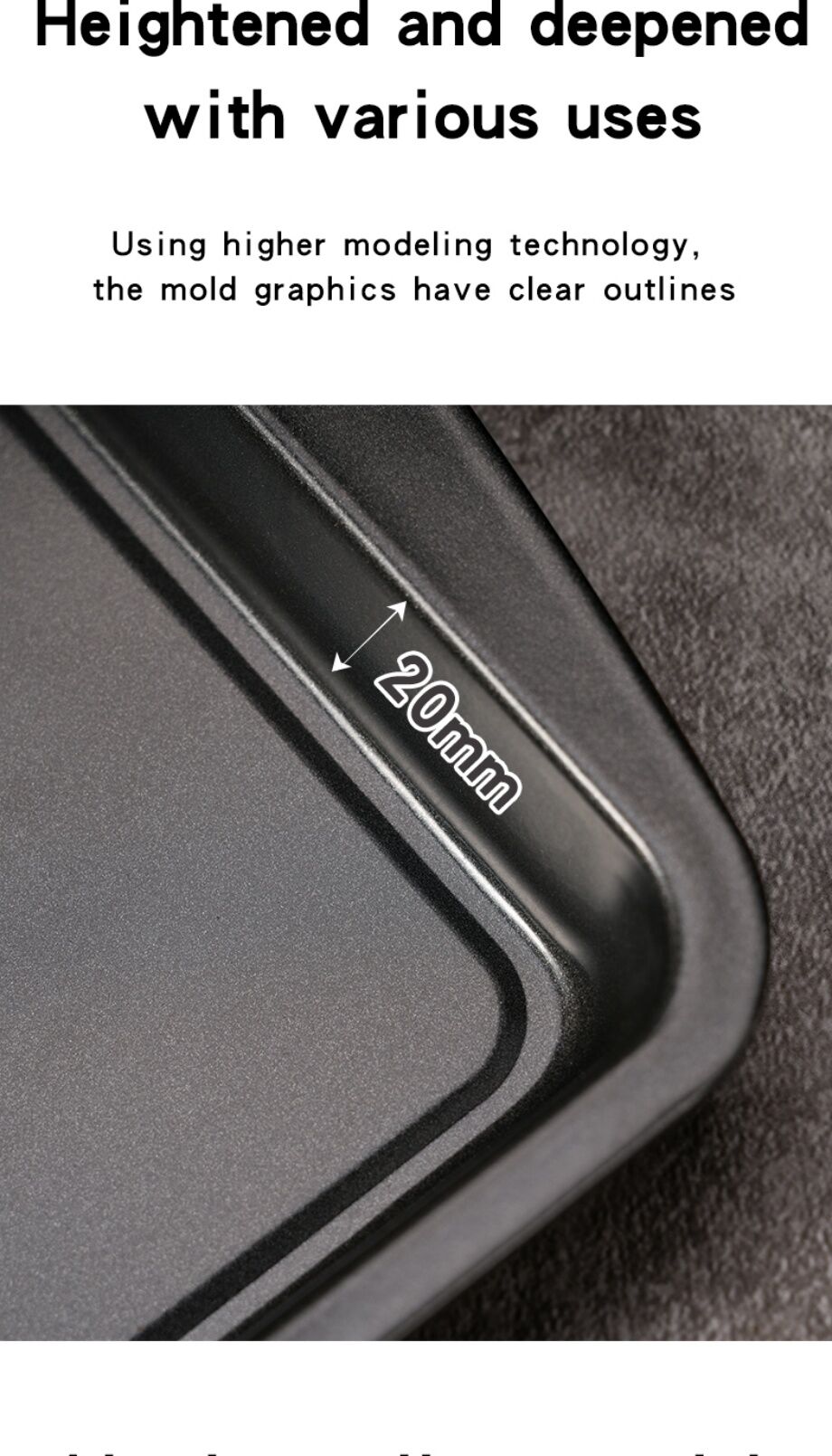 Shallow Cake Pan Set Rectangular Carbon Steel Without Lid Non-stick ...