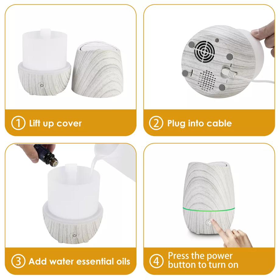 300ml Decorative Ultrasonic Diffuser Aroma Diffuser With Bluetooth ...