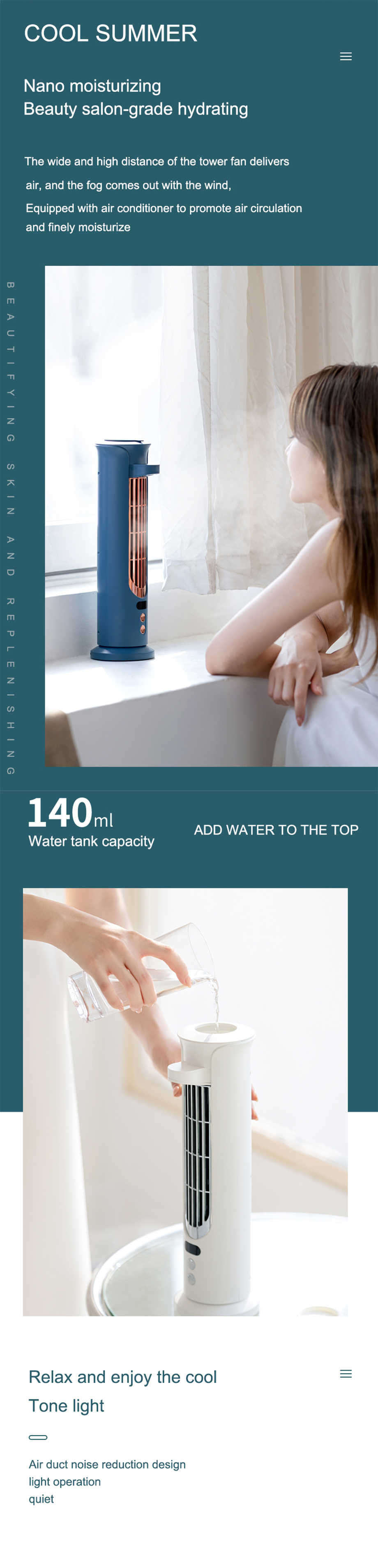 Bulk Buy China Wholesale Portable Usb Rechargeable Cooling Tower Fan ...