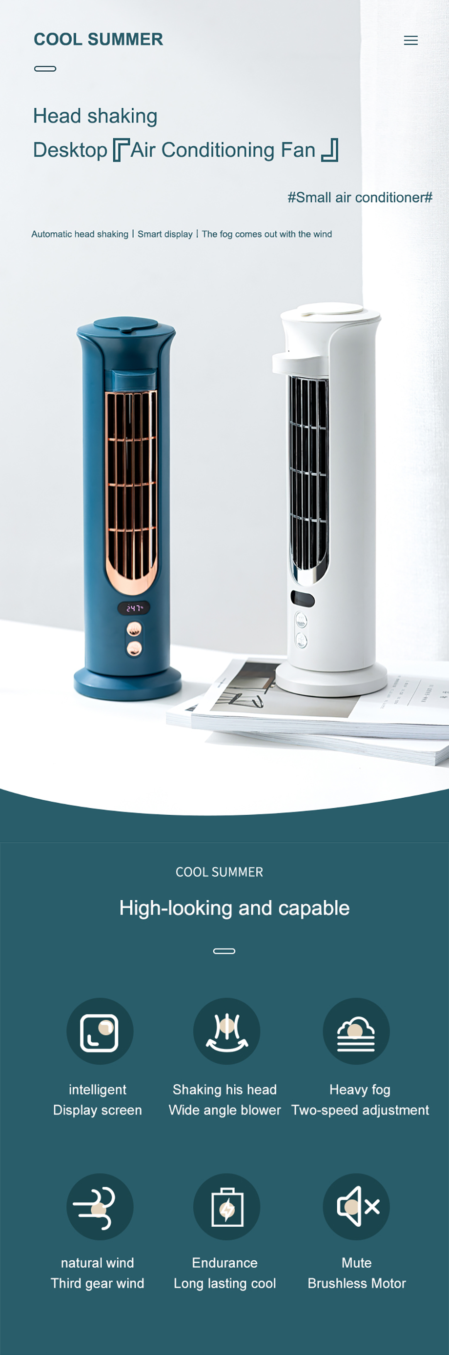 Bulk Buy China Wholesale Portable Usb Rechargeable Cooling Tower Fan ...