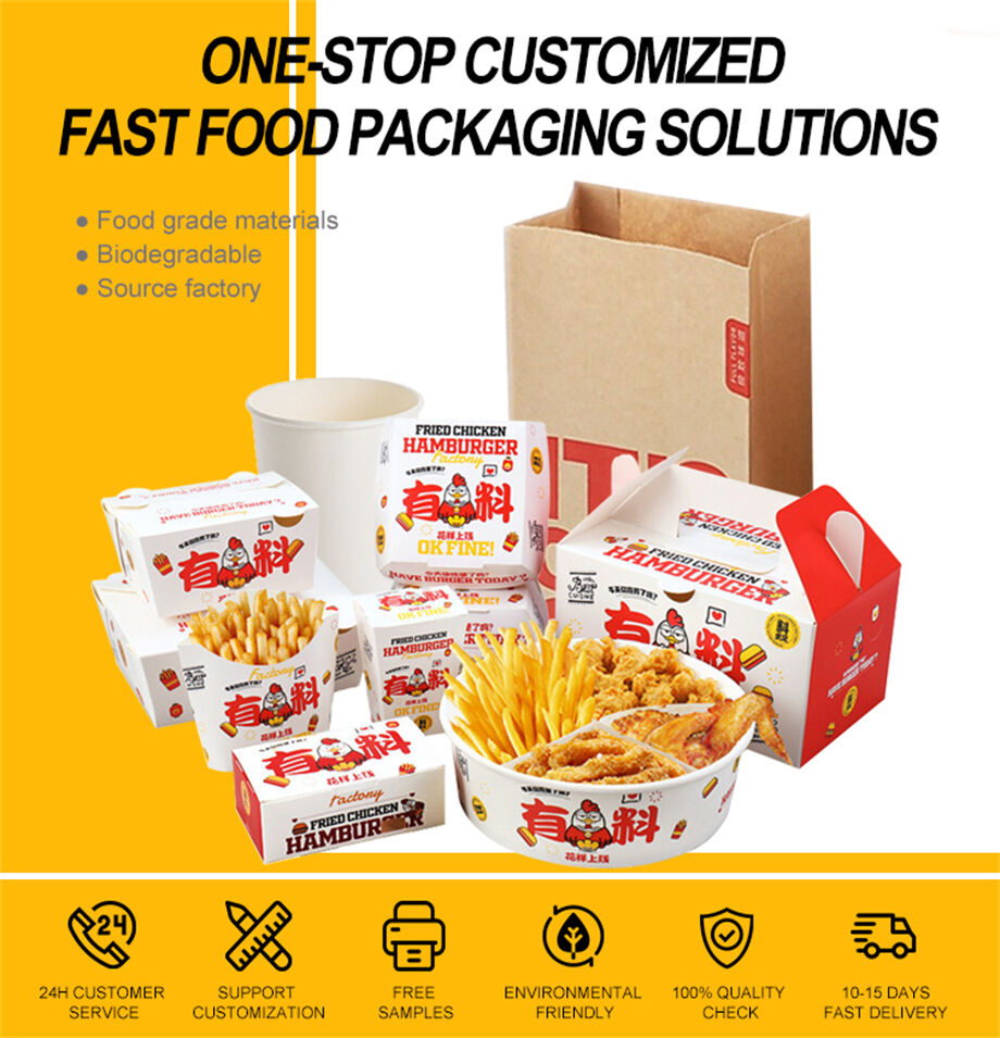 Food Packaging Fast Food Container Custom Logo Disposable Fried Chicken ...