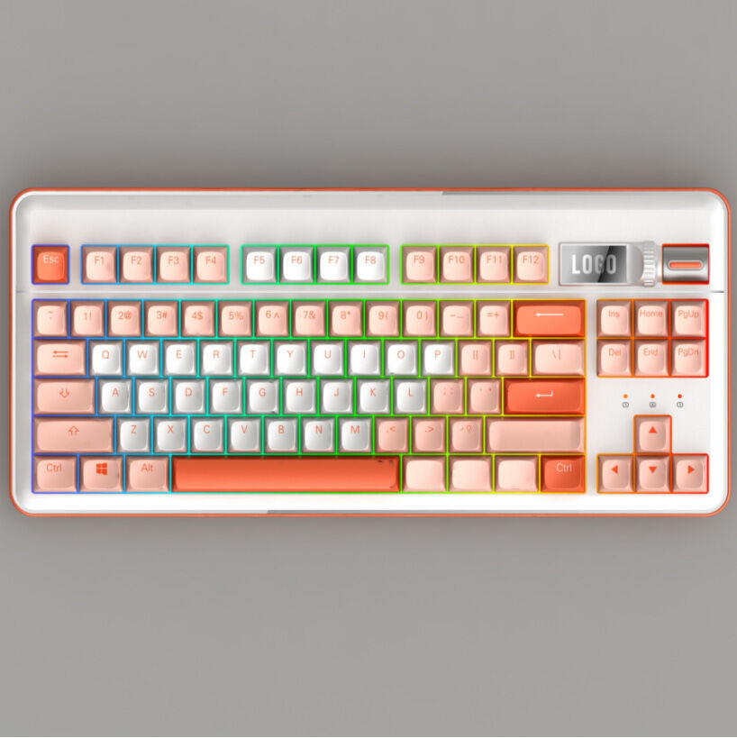 87 Keys Rgb Light Mechanical Keyboard Wired 2.4g Bluetooth Multimedia ...