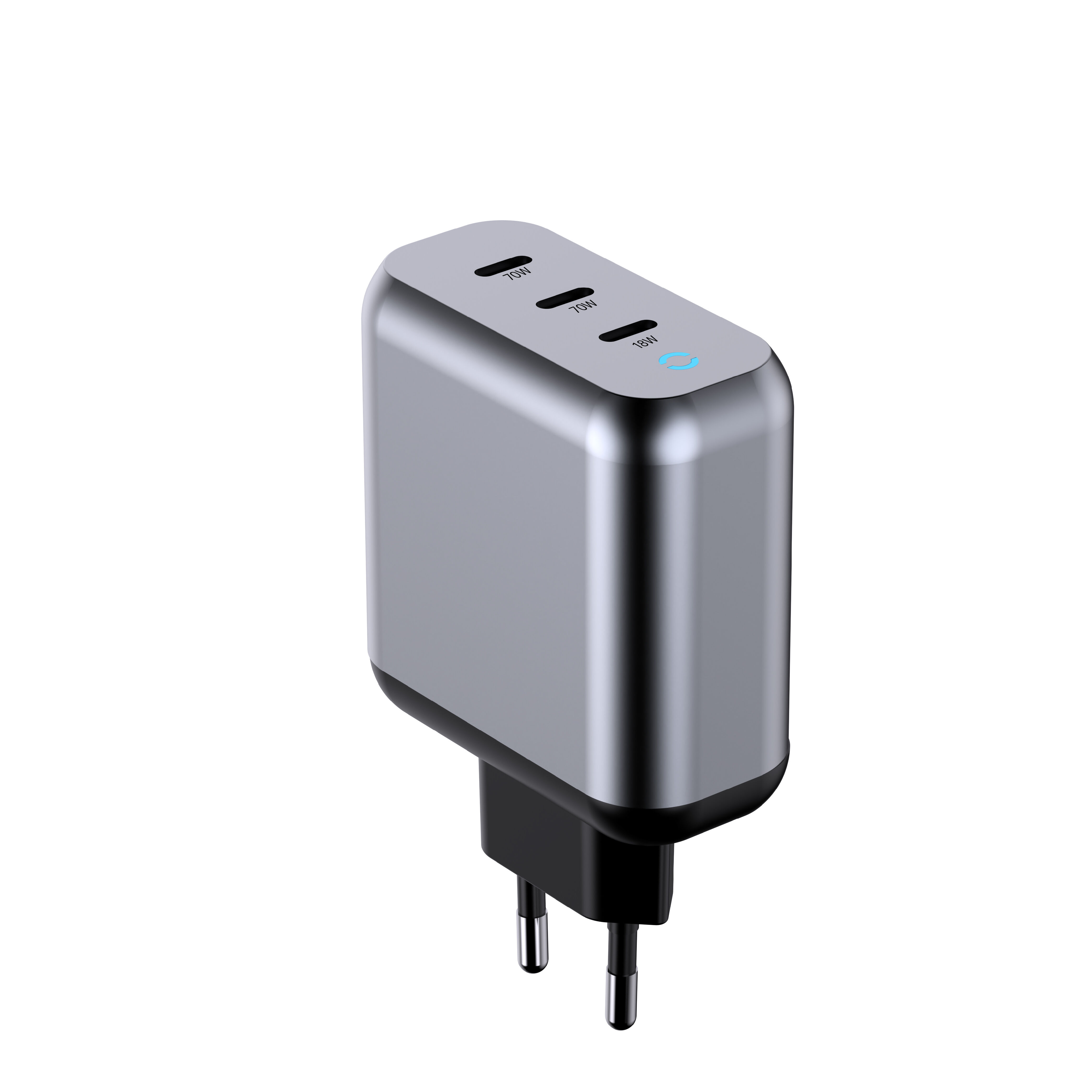 Universal 3 Ports Type C Gan Wall Fast Charging Cell Phone Charger For ...