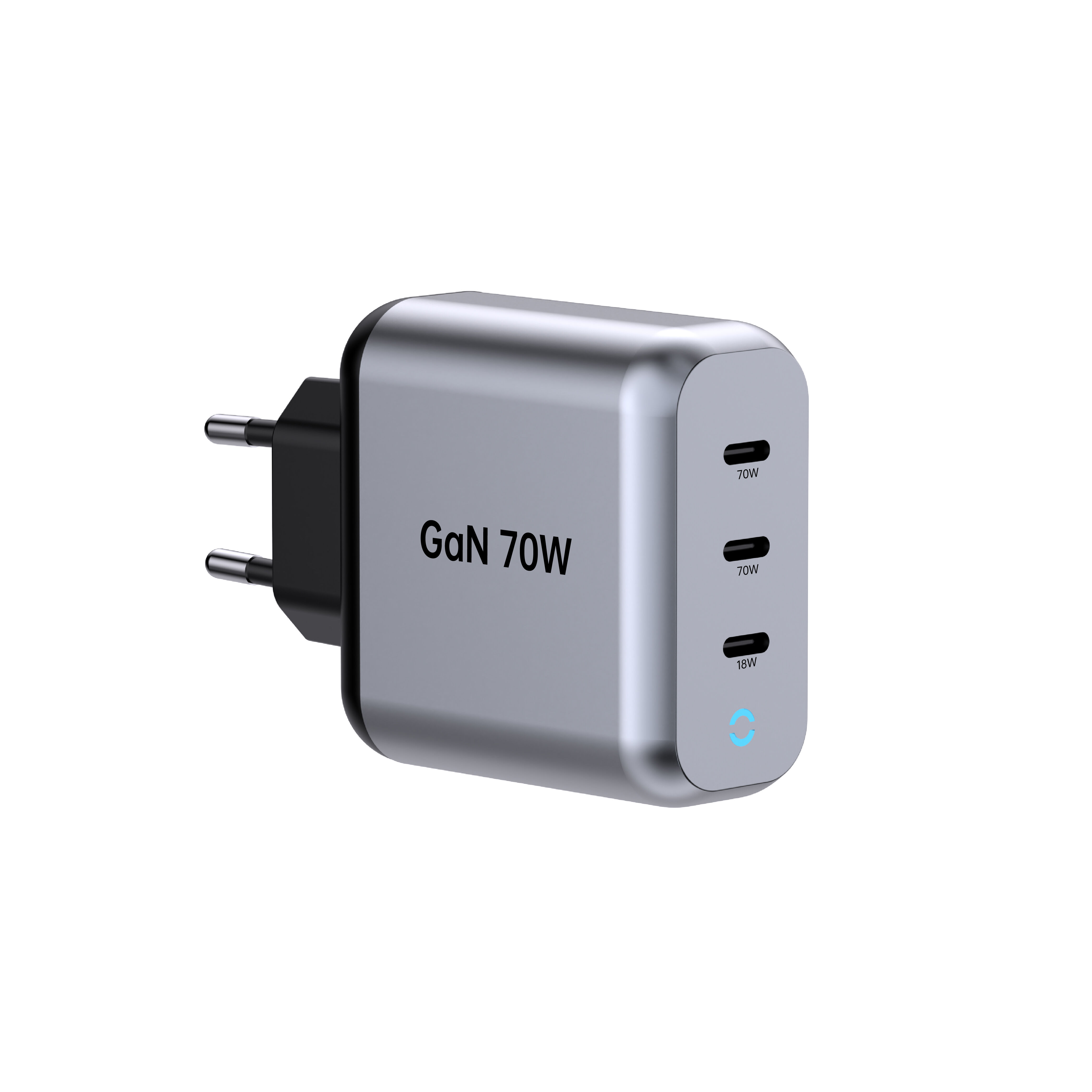 Universal 3 Ports Type C Gan Wall Fast Charging Cell Phone Charger For ...