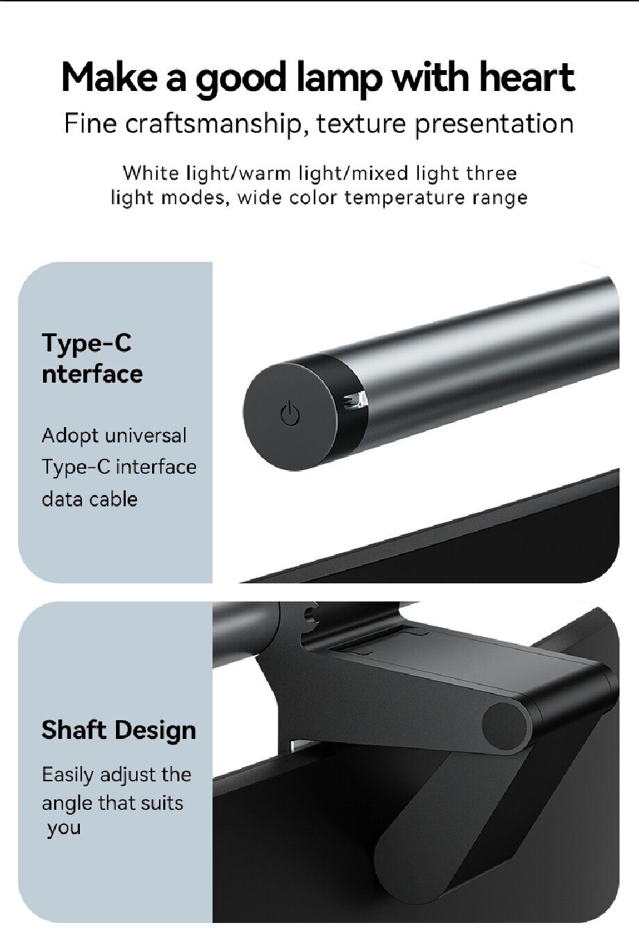 Laptop Monitor Touch Light Bar Usb Powered Computer Screen Light Led ...