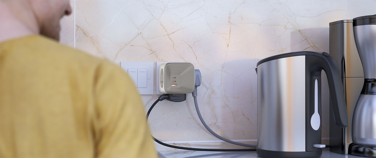 Xiangrun Gan 33w Powercube Fast Charger (4ac + 2c1a, Type-f) $6.52 ...