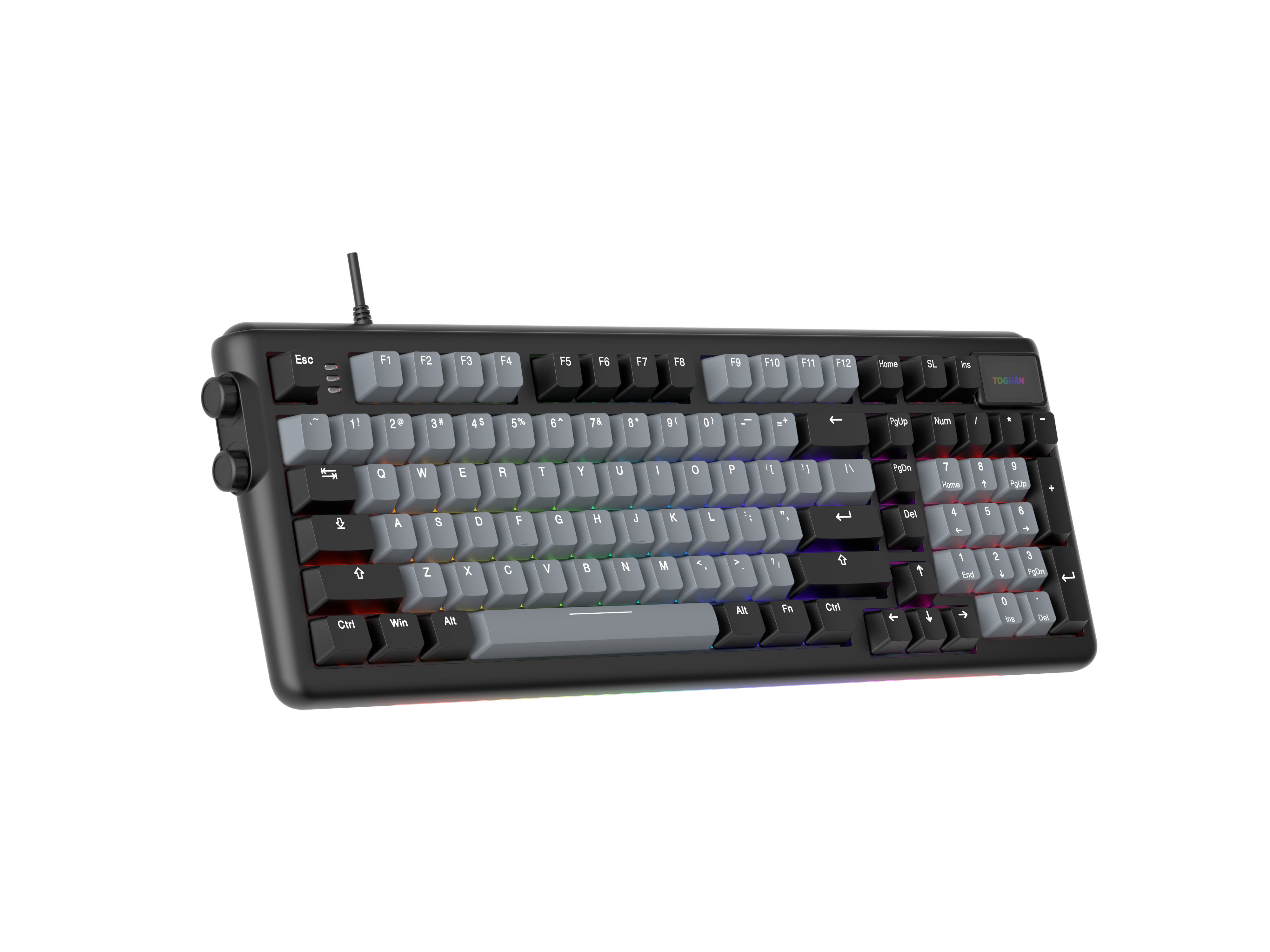 Color Multimedia Display Mechanical Gaming Keyboard，gasket Mount Rgb ...