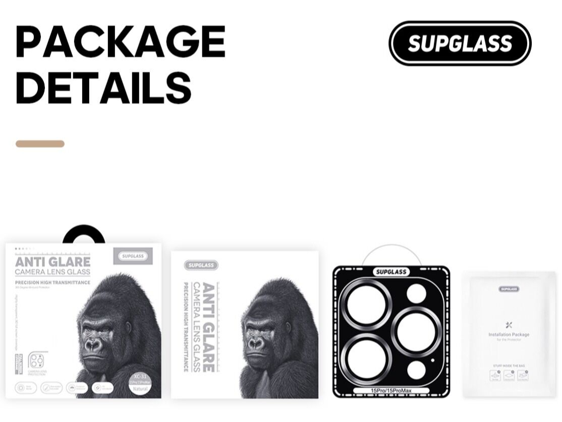 Supglass Xc-31 Clear 9h Tempered Glass Camera Protective Film Hd ...