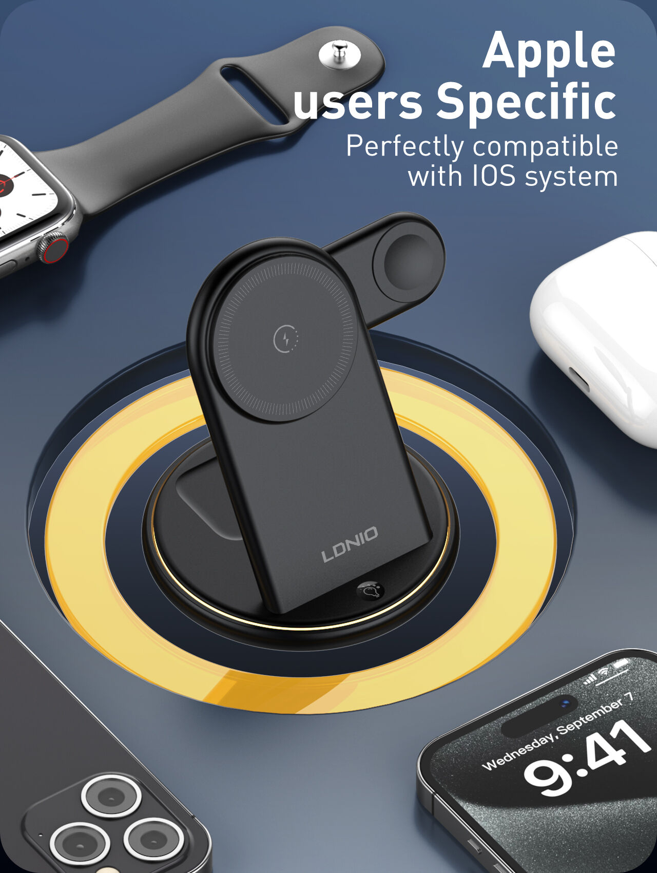 Ldnio Wl02 5 In 1 Fast Wireless Charger 15w Wireless Charging Stand For ...