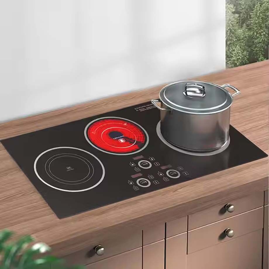3500w Touch Control Electric Cooktops Built-in 3 Burners Induction ...