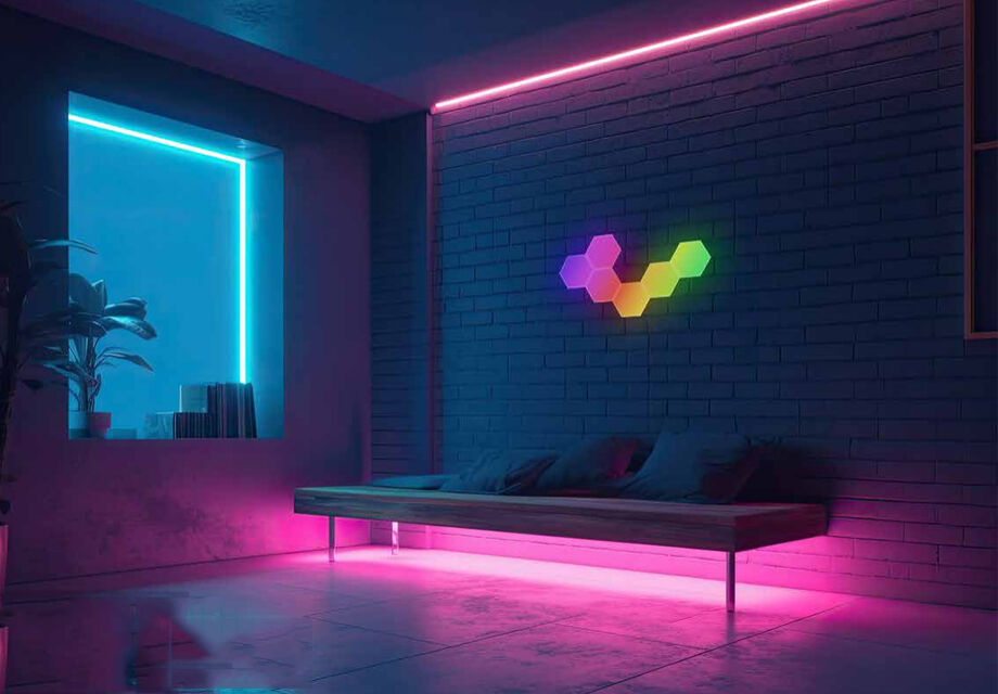 Lampu Dinding Led Segi Enam Cerdas Kreatif Wi-fi, 3w X 6 Buah, Untuk ...