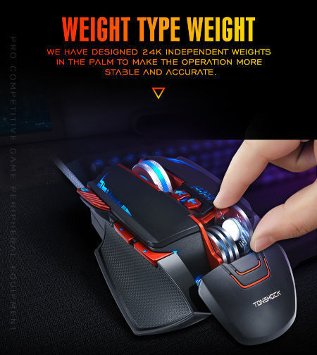 Newest Design V9 Custom Gaming Mouse Rgb Backlight Gamer Mouse Wired ...